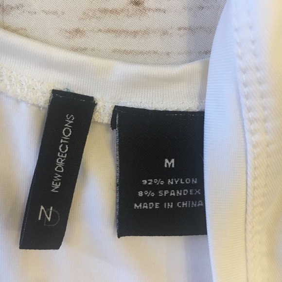 new directions | Tops | New Direction Stretch White Basic Top | Poshmark